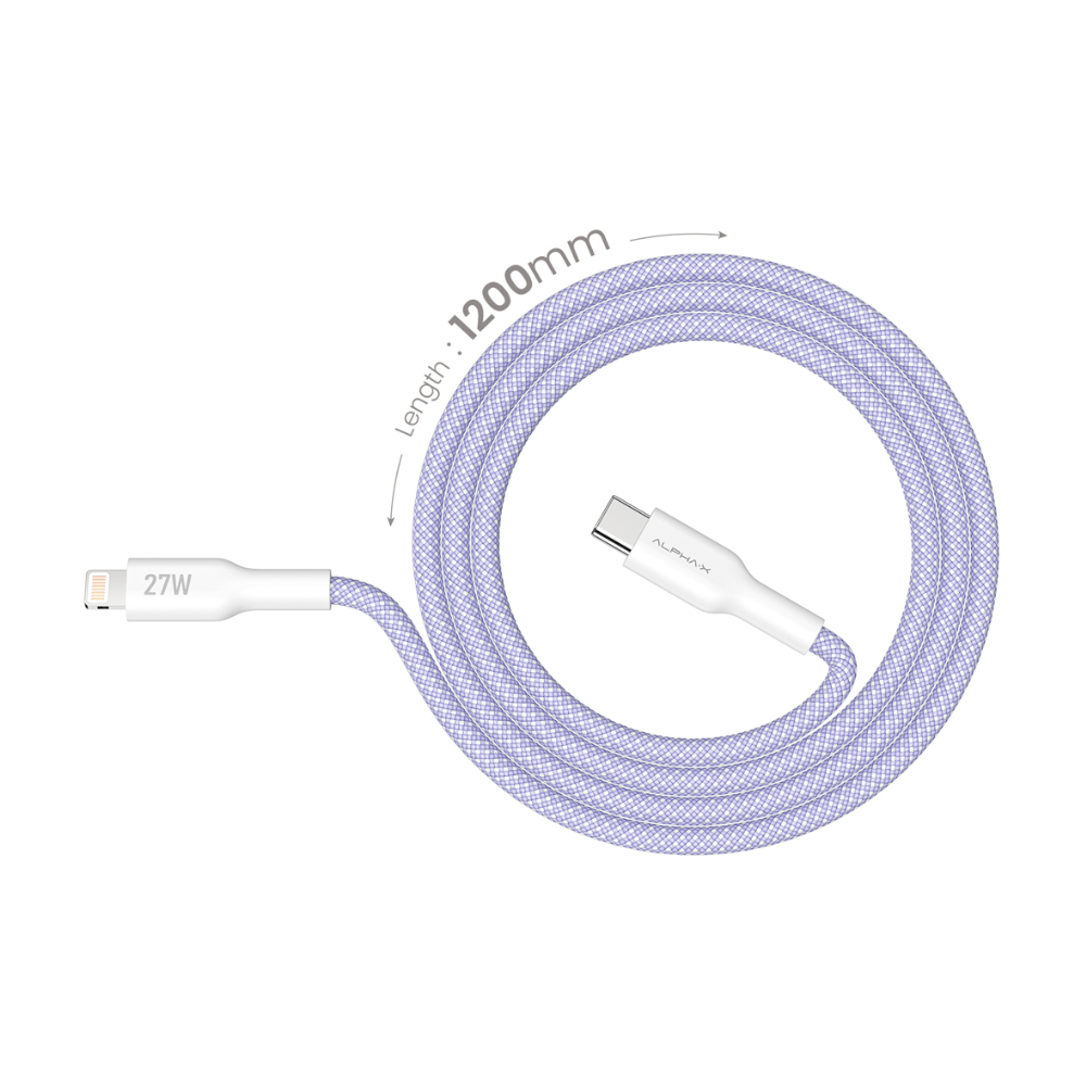 ALPHA Cable Type C to Lightning - Purple (ALUSB-CL2 (C to L) – Urban ...